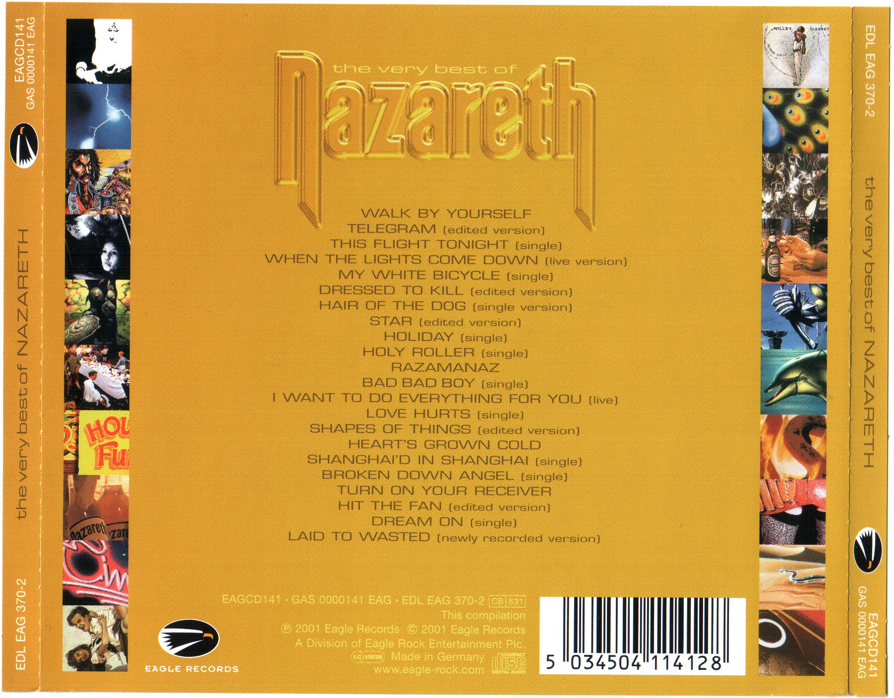 Nazareth The Very Best Of : Back | CD Covers | Cover Century | Over 1. ...